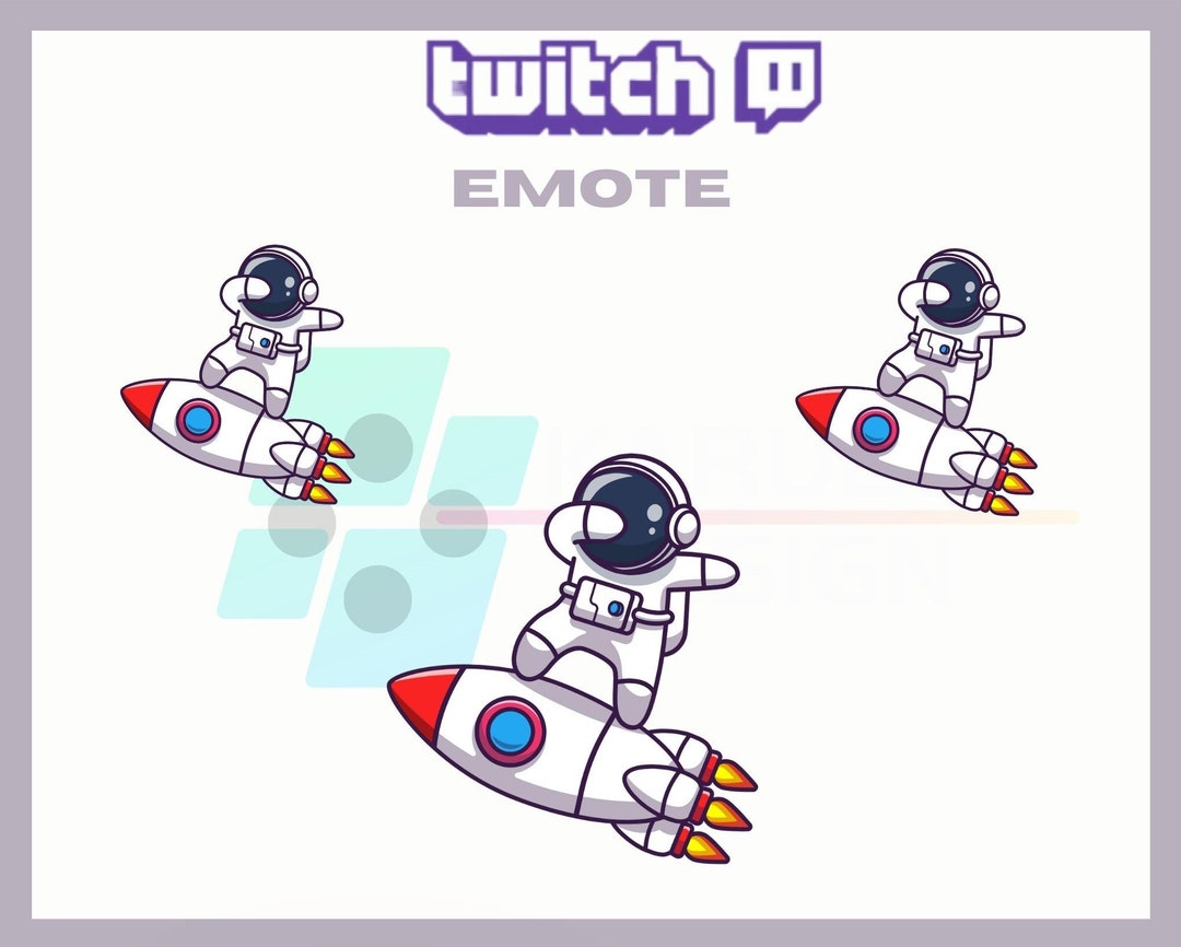 1 Twitch Emote Dabbing Astronaut Emote Space Sky - Etsy