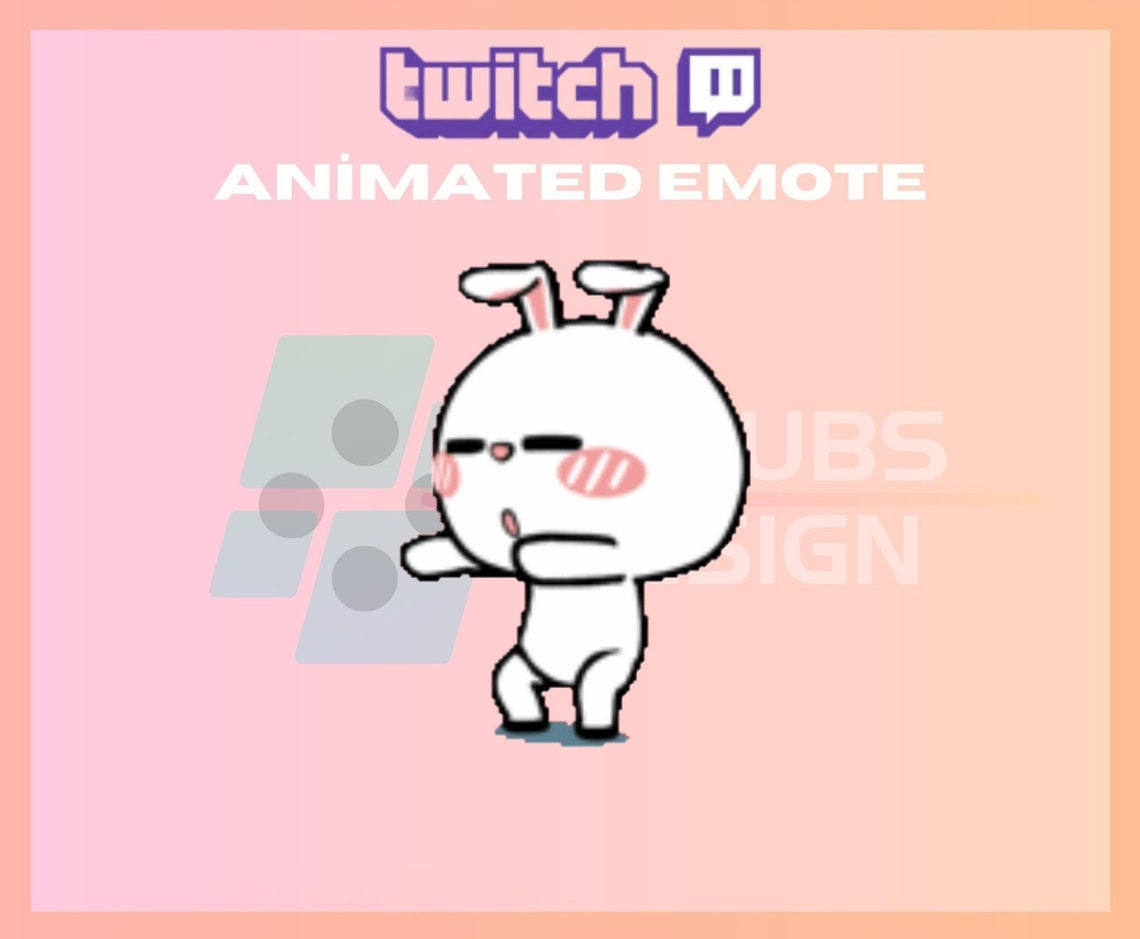 Animated Twitch Emote, Dance Bunny Emote, Cute Emote, Bunny Emote ...
