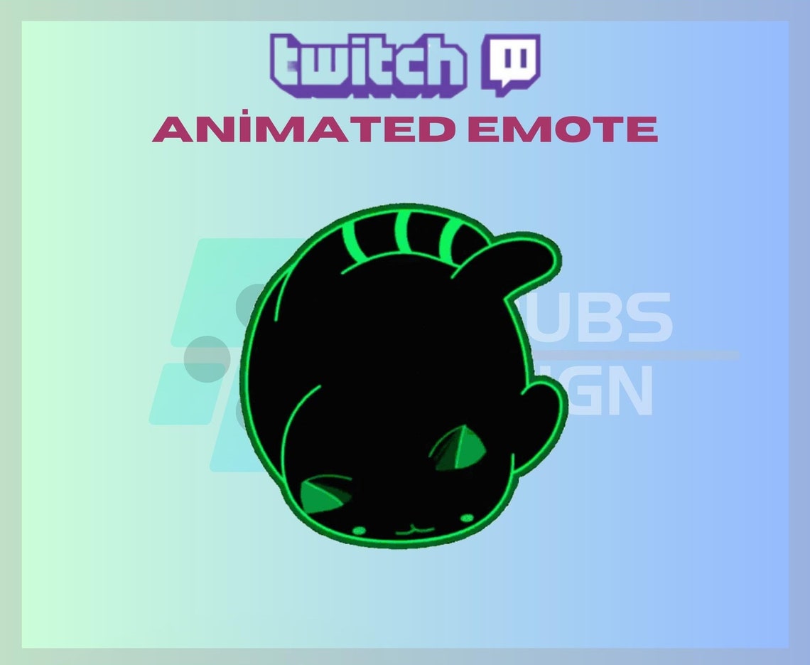 Animated Twitch Emote Rolling Cat Emote Cute Emote Kitten - Etsy