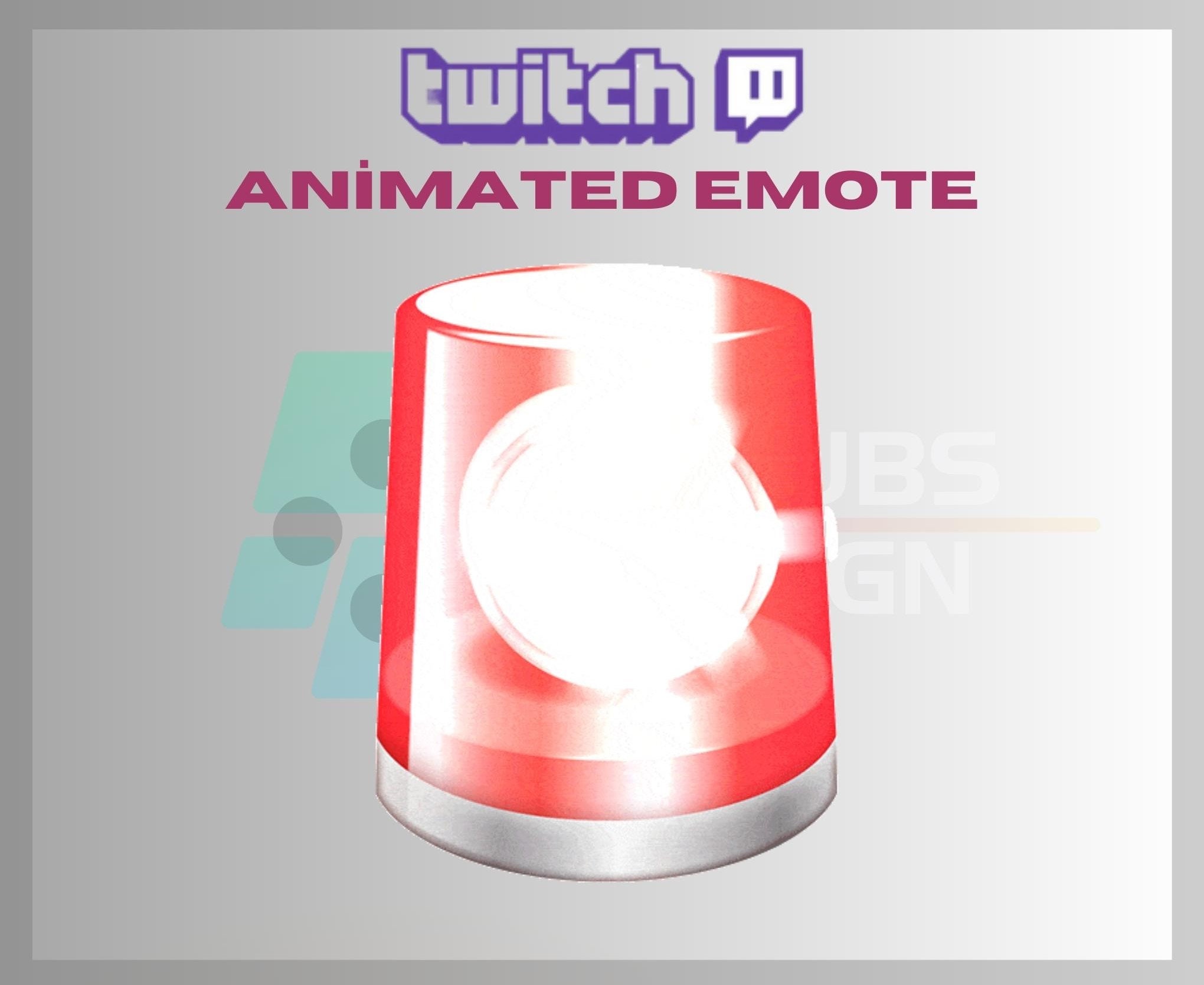 Animated Twitch Emote, Red Alarm Emote, Red Siren Emote, Attention ...