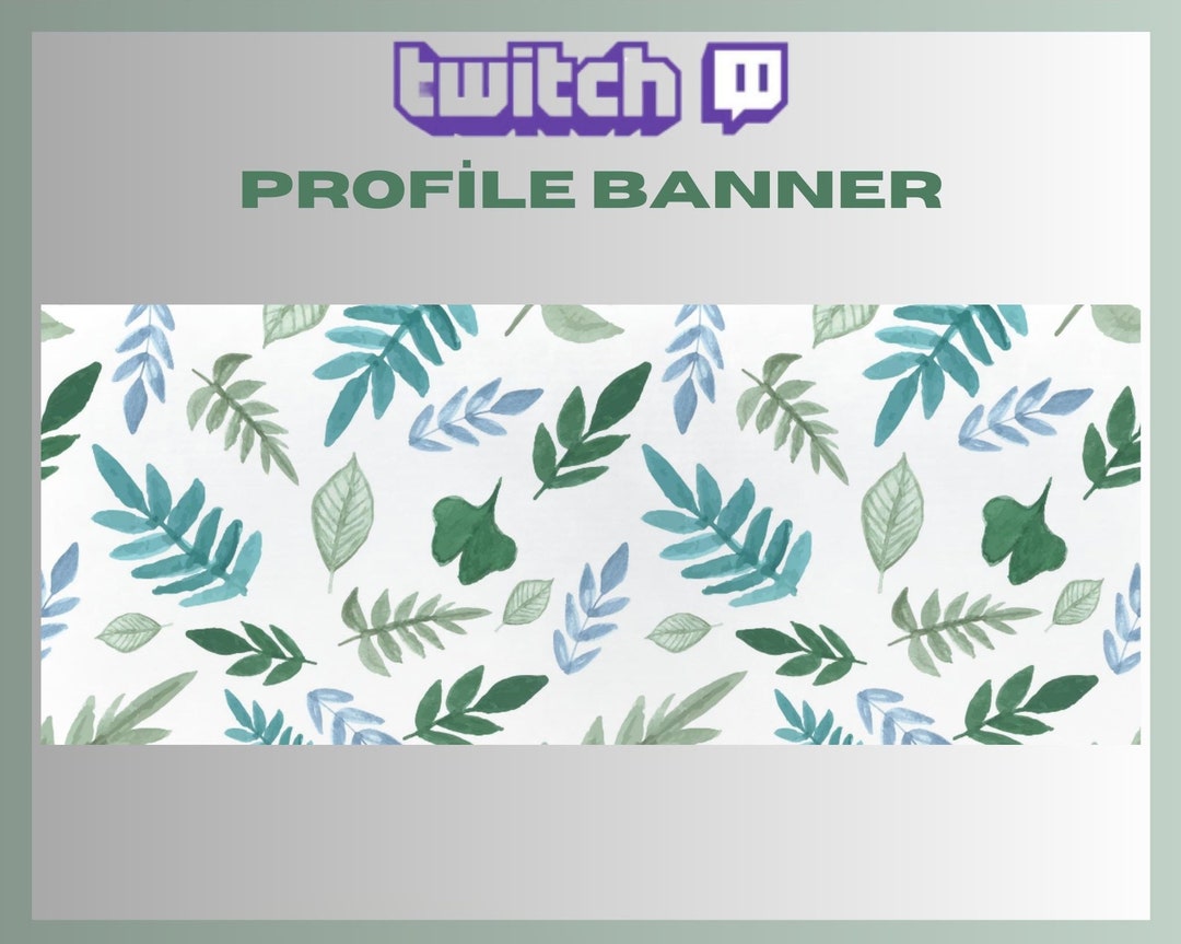 Twitch Profile Banner, Watercolor Botanical Nature Theme, Plant Themed ...