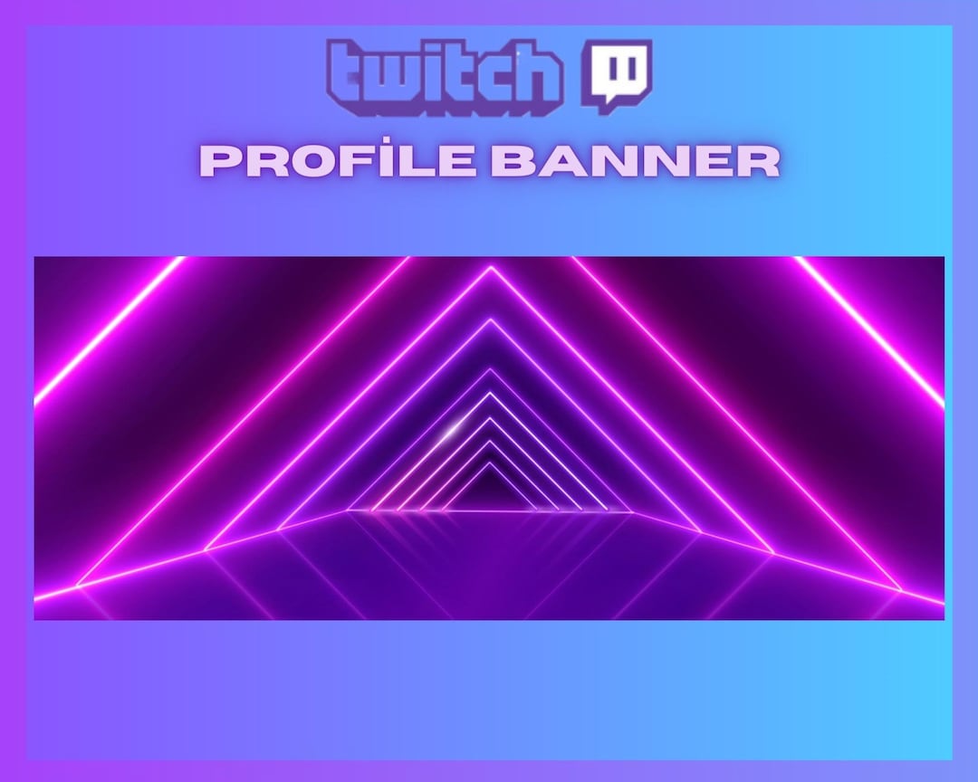 Twitch Profile Banner Neon, Neon Futuristic Theme, Purple Triangle ...