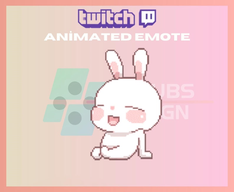 Animated Twitch Emote, Cute Bunny Emote, Pixel Emote, Animal Emote ...