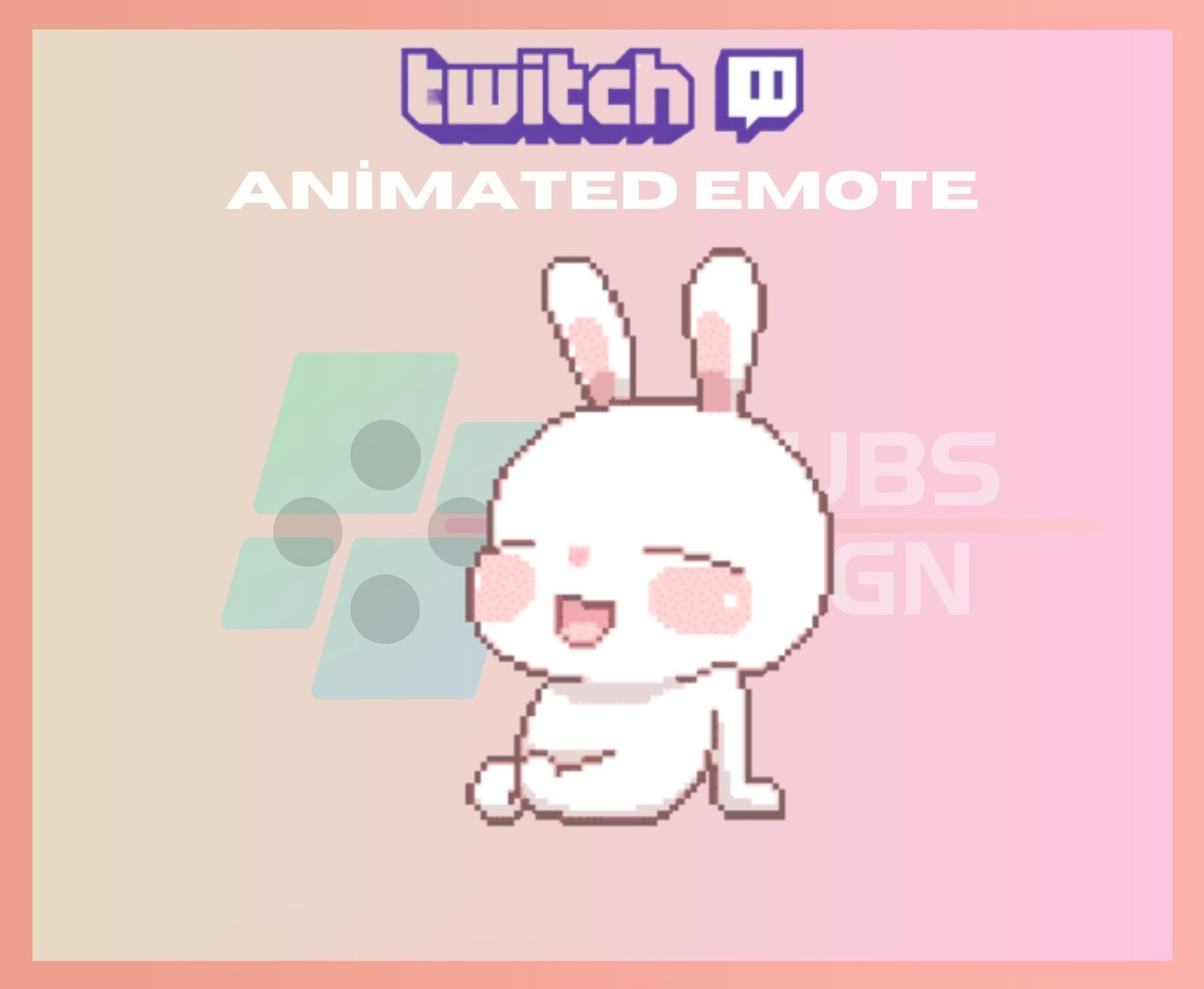 Animated Twitch Emote, Cute Bunny Emote, Pixel Emote, Animal Emote ...