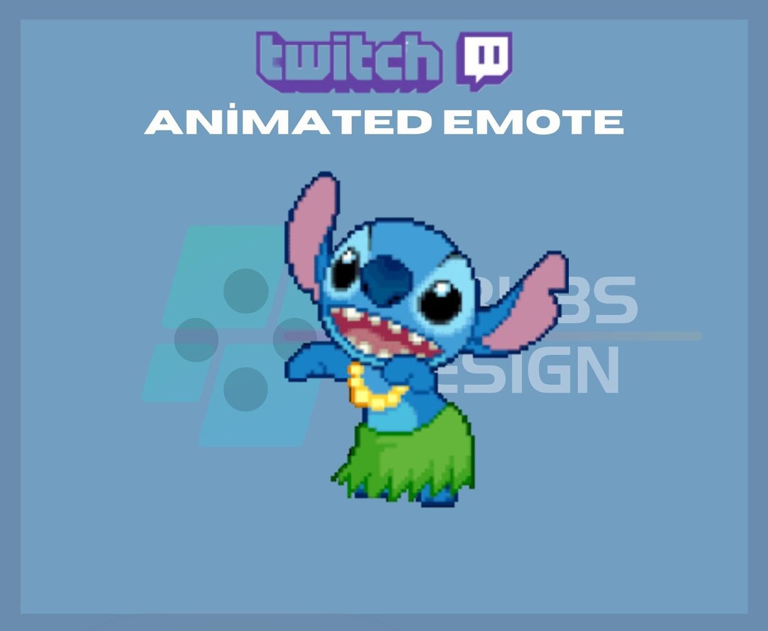 Animated Twitch, Kick Emote, Stitch Dancing Emote, Stitch Pixel Emote ...