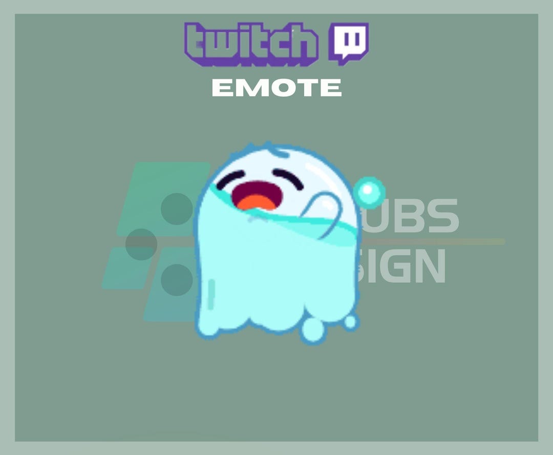Cry Ghost Animated Emote: Sad Twitch/kick Streamer Emote (instant ...