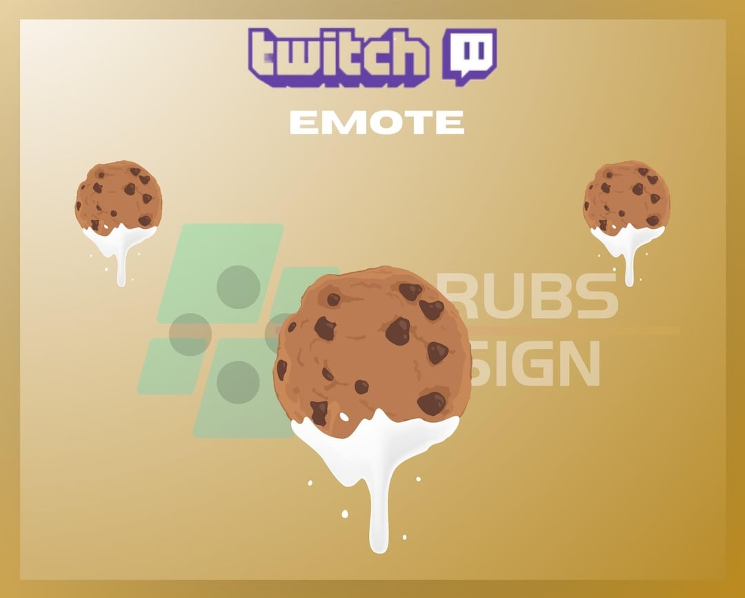 1 Twitch Emote, Cookie Soaked in Milk, Food Emote, Cookie Emote, Cute ...