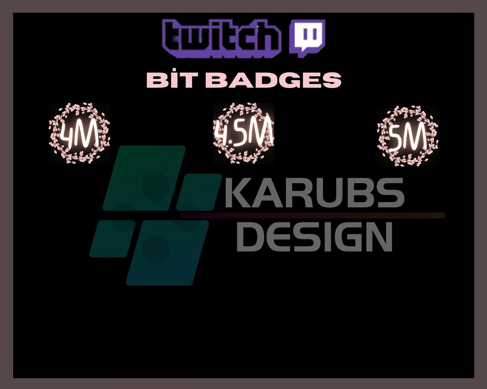 27x Cute Floral Twitch Bit Tier Badges, Floral Bit Badges, Twitch Bit ...