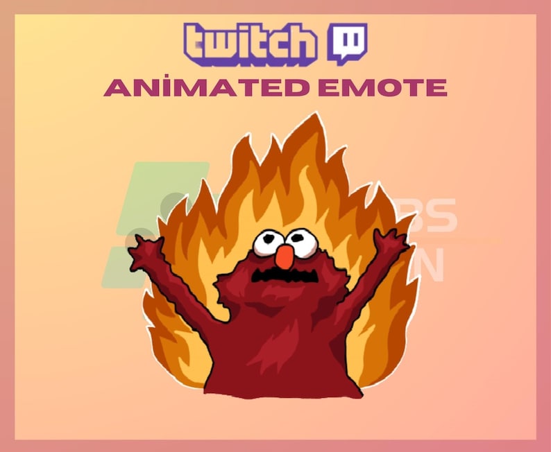 Twitch animado, Kick Emote, Hellmo Emote, Cute Emote, Hellmo Fire, Burn ...