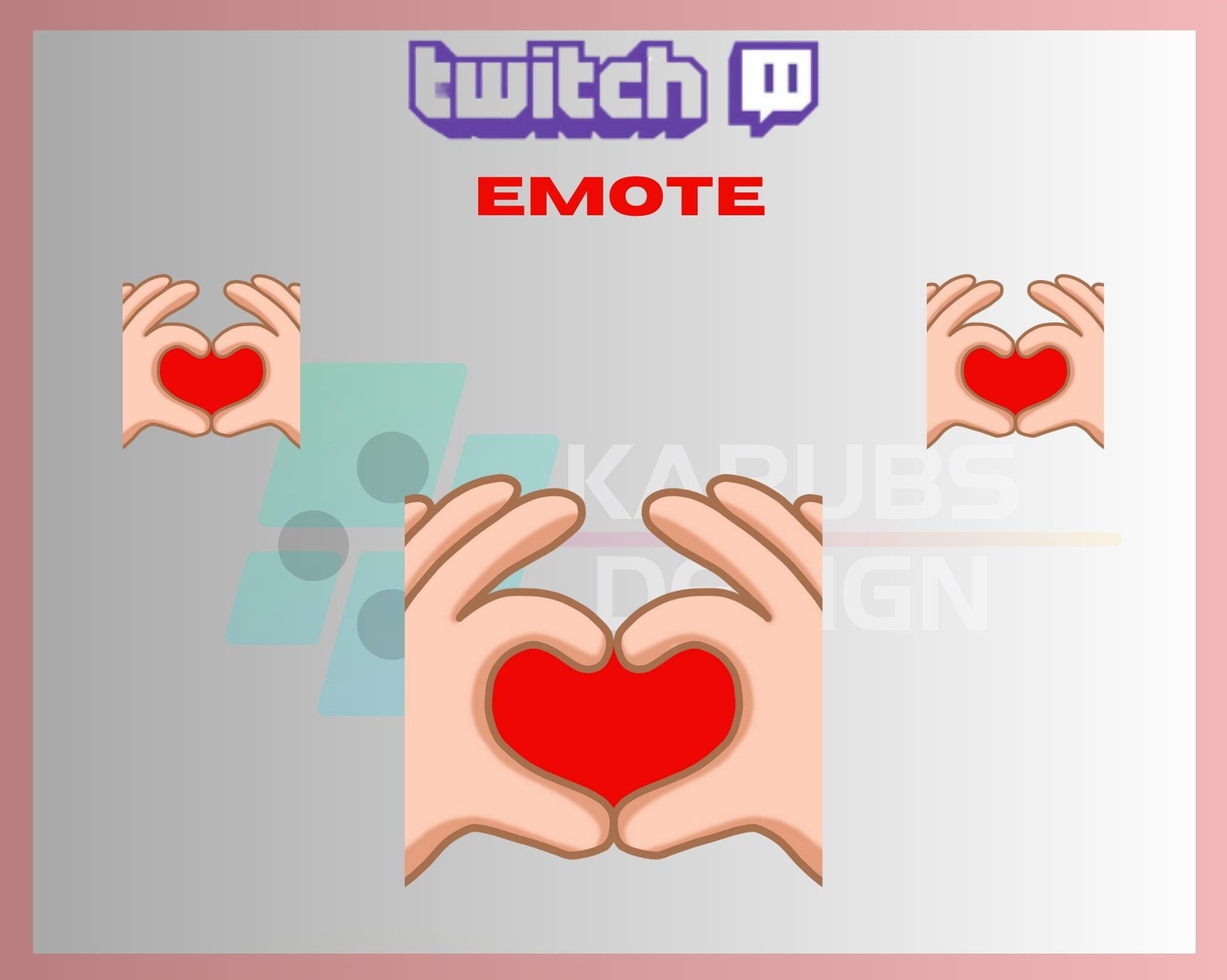 1 Twitch Emotes Heart Hand Sign Emote Love Heart Emote - Etsy