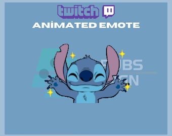 Animated Twitch, Kick Emote, Stitch Happy Emote, Cute Emote, Hype Emote ...