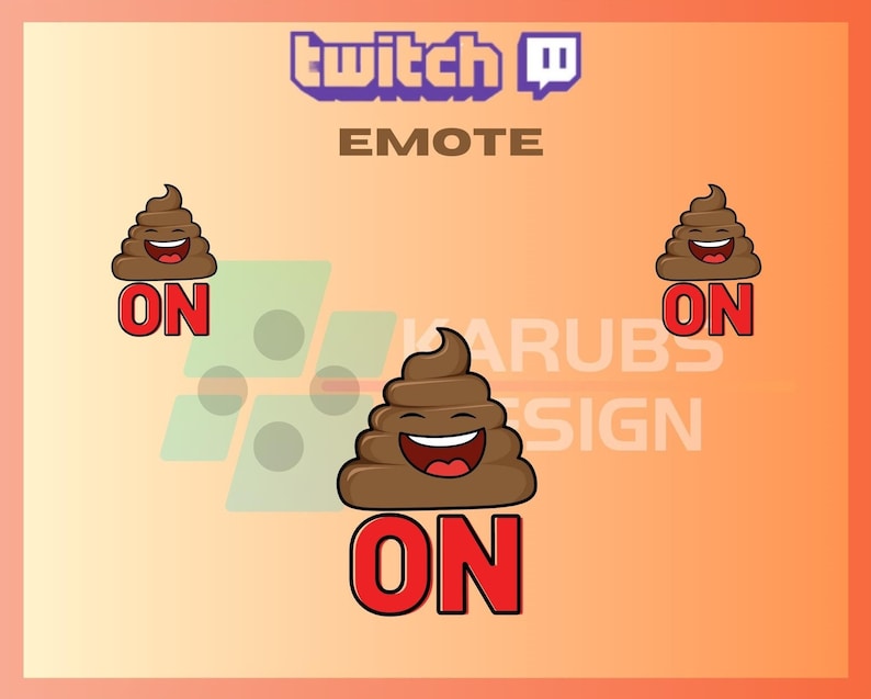 1 Twitch Emotes, Pooped on Emote, Poop Emoji, Funny Poop, Kawaii ...