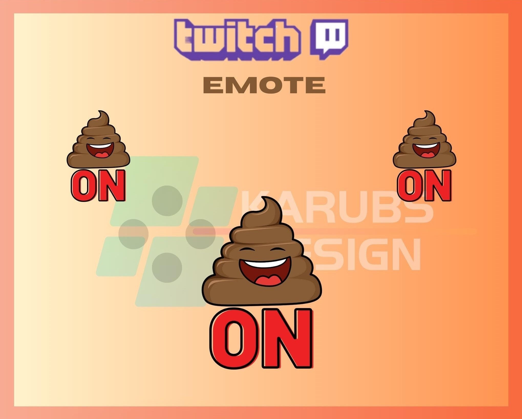 1 Twitch Emotes, Pooped on Emote, Poop Emoji, Funny Poop, Kawaii ...