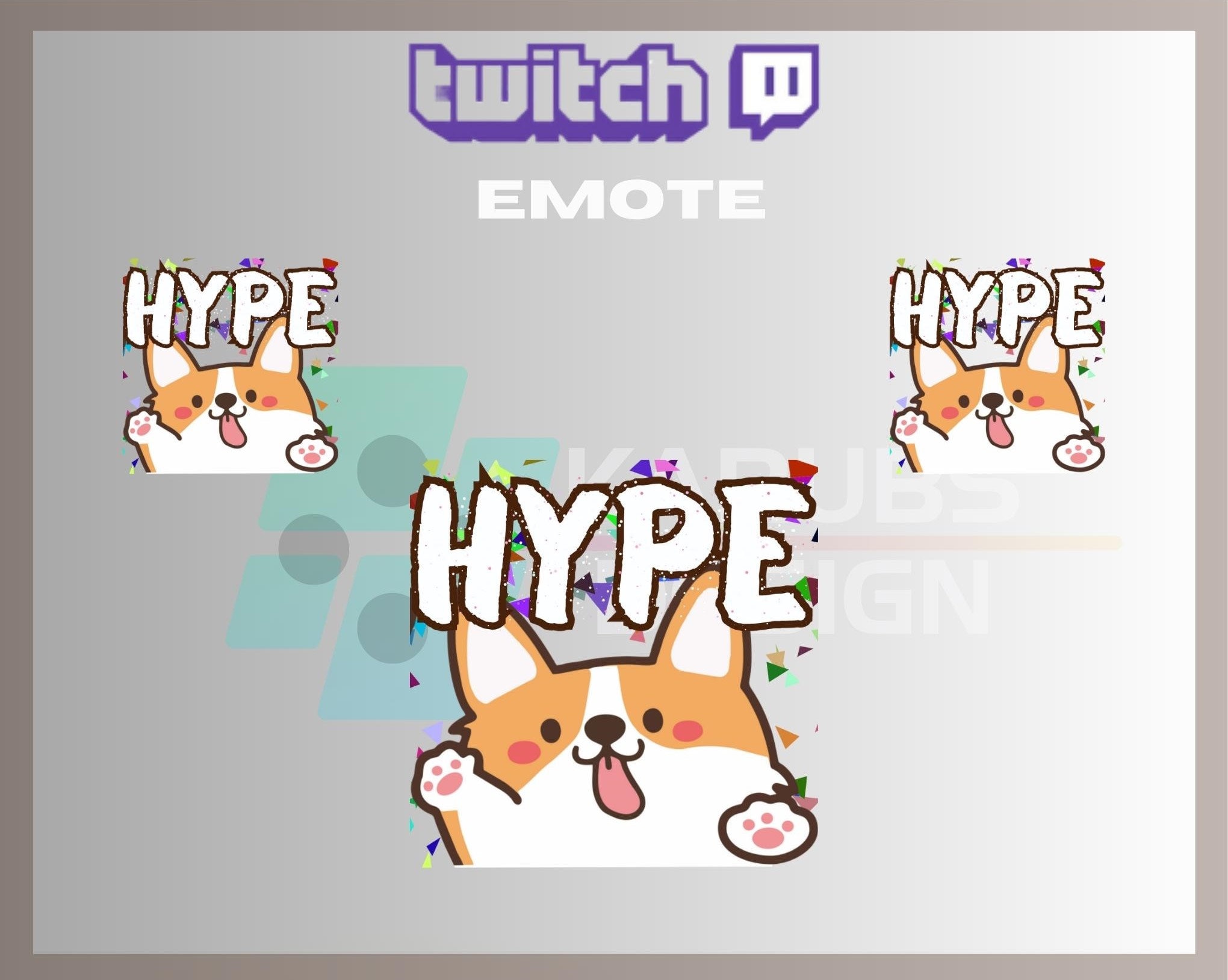 1 Twitch Emotes Cute Dog Corgi Hype Emote Hype Emote Corgi - Etsy