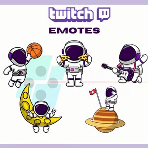 30 Twitch Emotes, Astronaut Emote Pack, Space, Dab,astronaut,planets ...