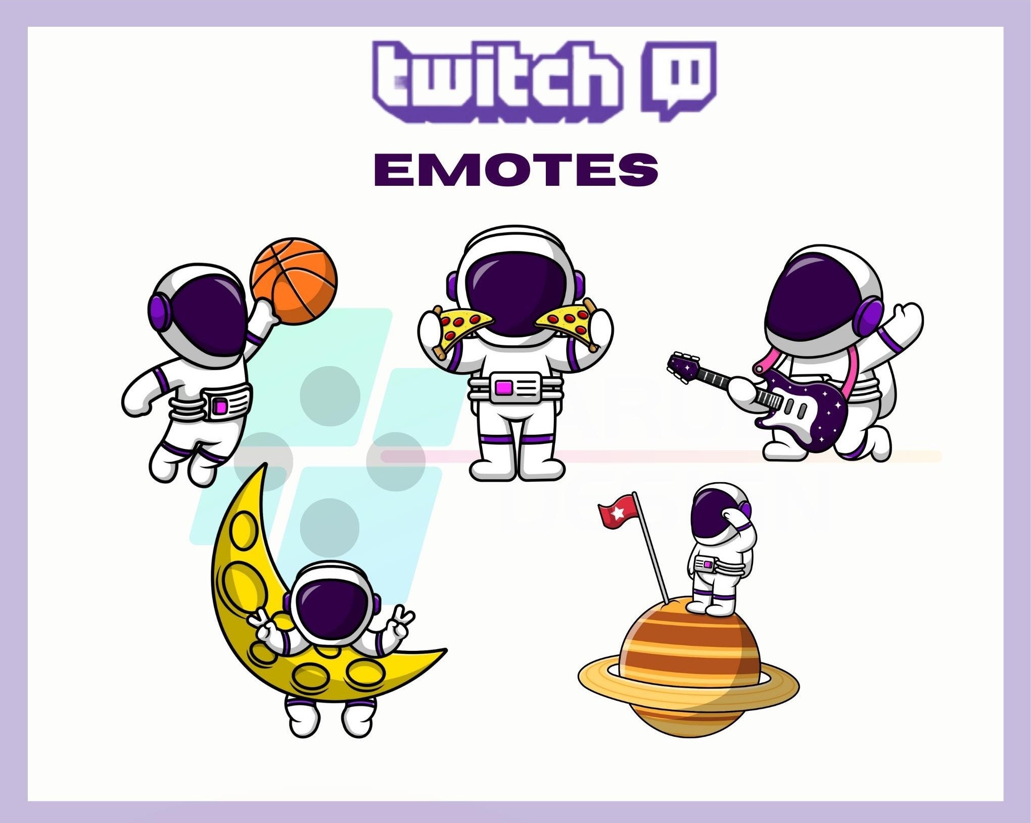 30 Twitch Emotes, Astronaut Emote Pack, Space, Dab,astronaut,planets ...