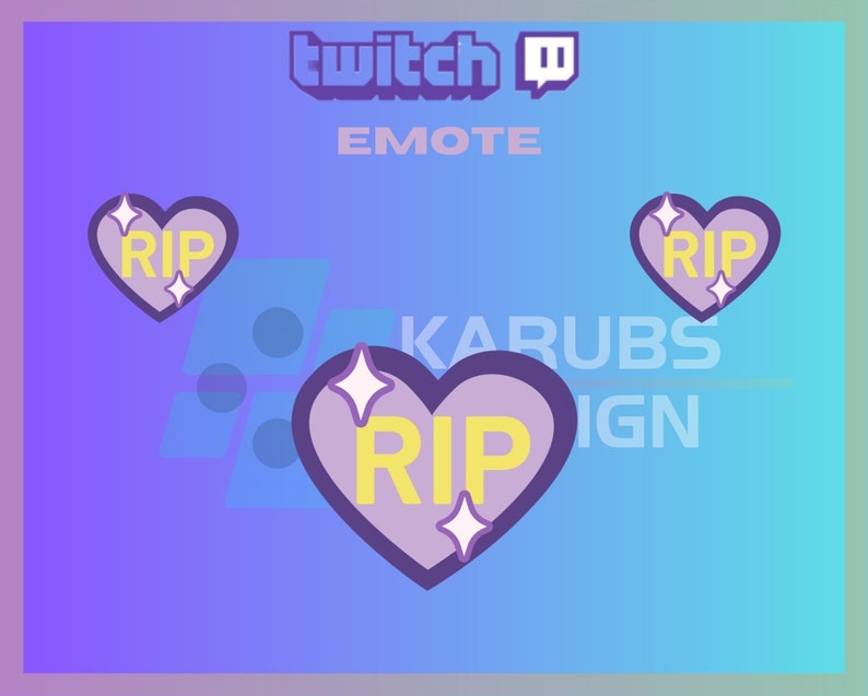 1 Twitch Emotes, RIP Emote, Pastel Emote, Heart Emote, Cute Emote ...
