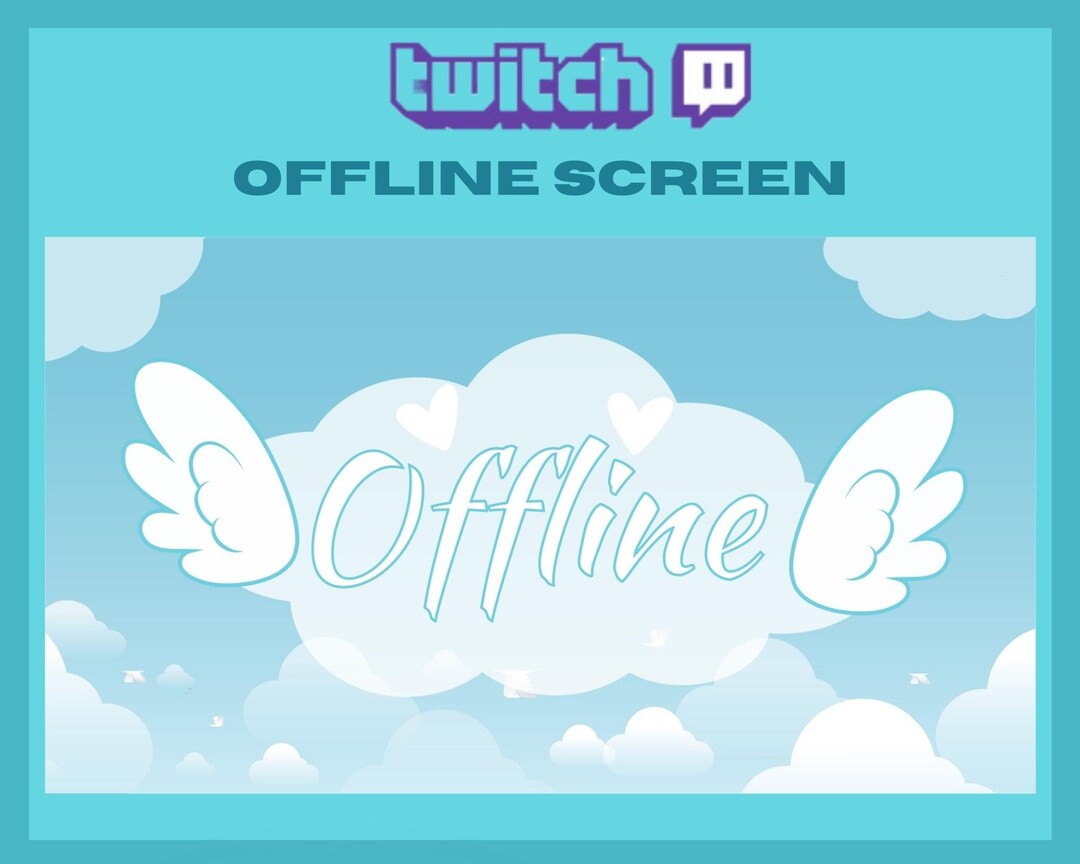 Twitch Offline Screen Streaming, Soft, Simple, Cloud and Birds, White ...