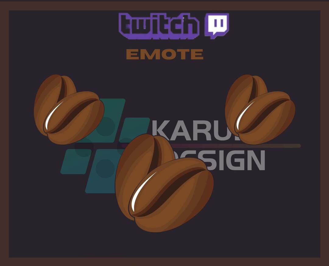 1 Twitch Emote, Coffee Beans Emote, Brown, Coffee, Bean, Latte, Twitch ...