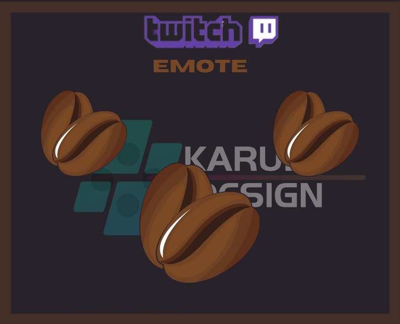 1 Twitch Emote, Coffee Beans Emote, Brown, Coffee, Bean, Latte, Twitch Stream,for Streamers ...