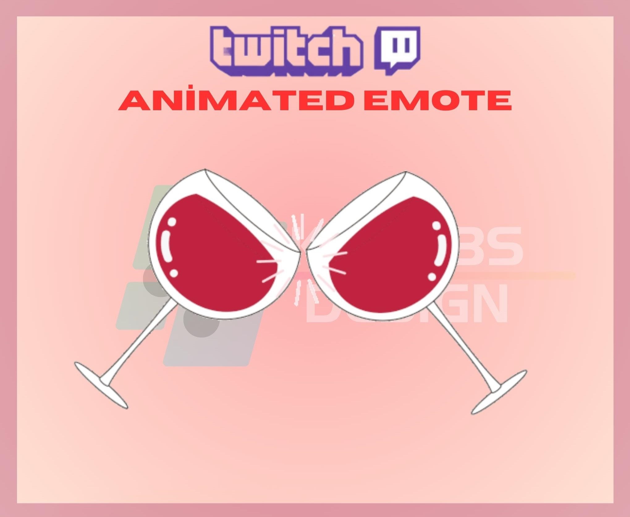 Animated Twitch Emote, Cheers Wine Emote, Hydrate Drink Wine Emote, Red ...