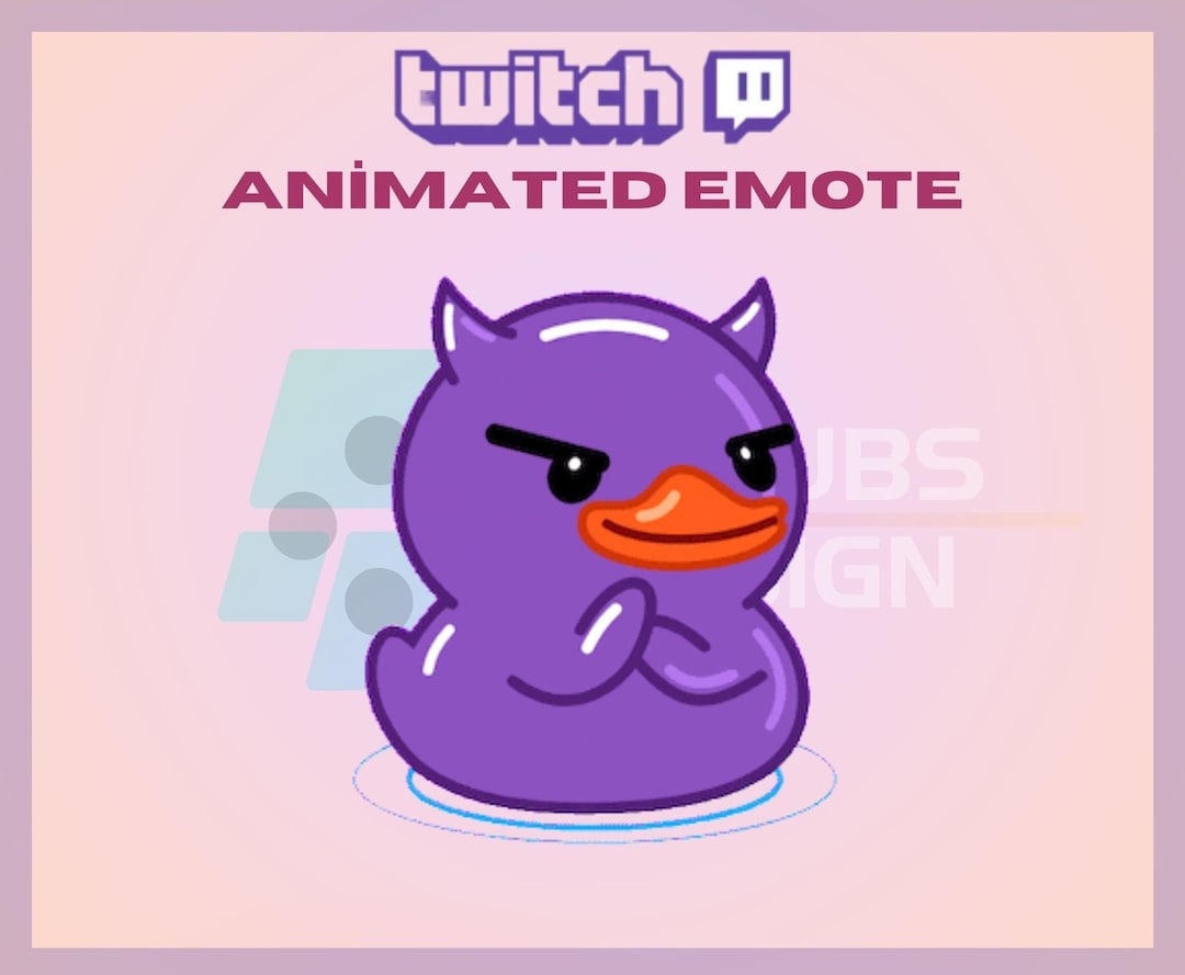 Animated Twitch, Kick Emote, Devil Duck Emote, Cute Emote, Animal Emote ...