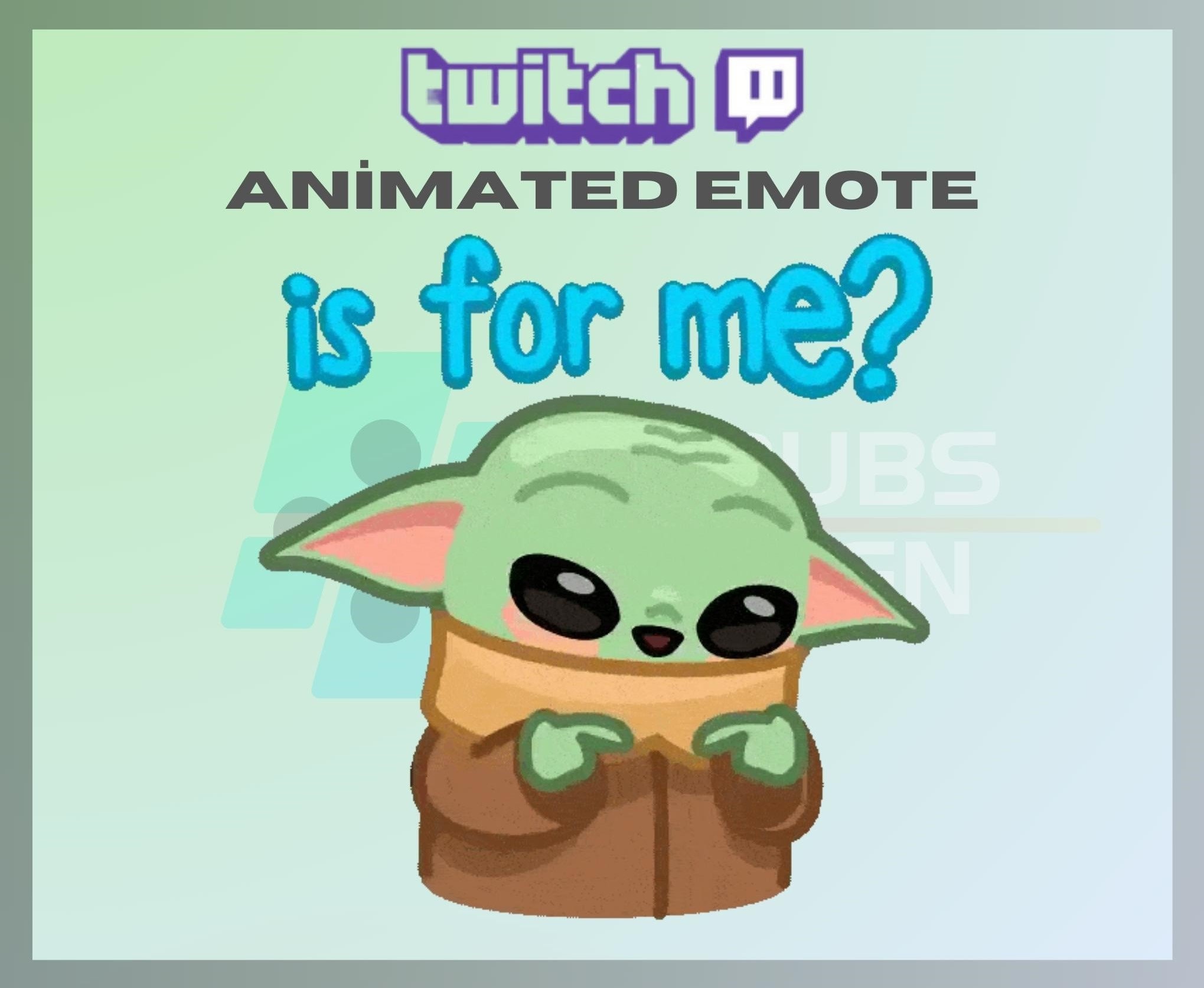 Animated Twitch Emote, Baby Yoda Shy Emote, Cute Emote, Twitch Emote ...
