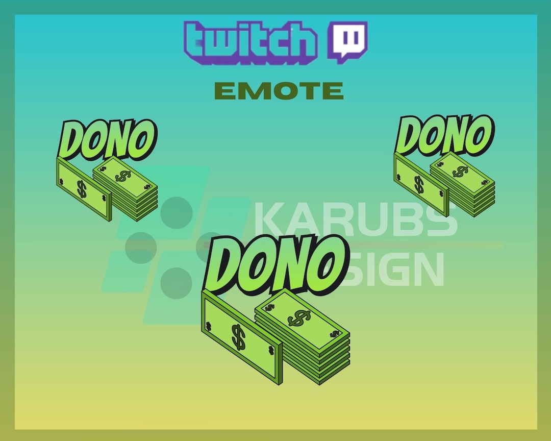 1 Twitch Emote, Money Emote, Dono Emote, Donation Emote, Community ...