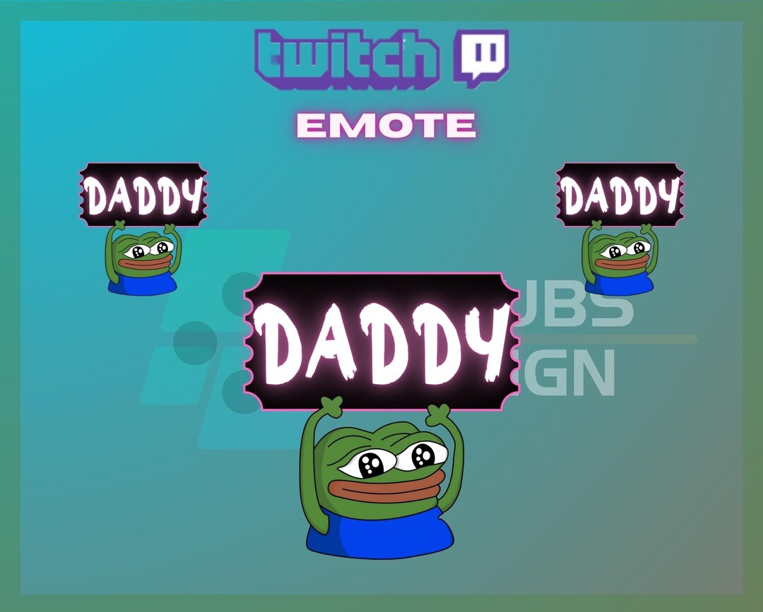 1 Twitch Emote, Frog Daddy Emote, Frog Emote, Green Frog Emote, Daddy ...