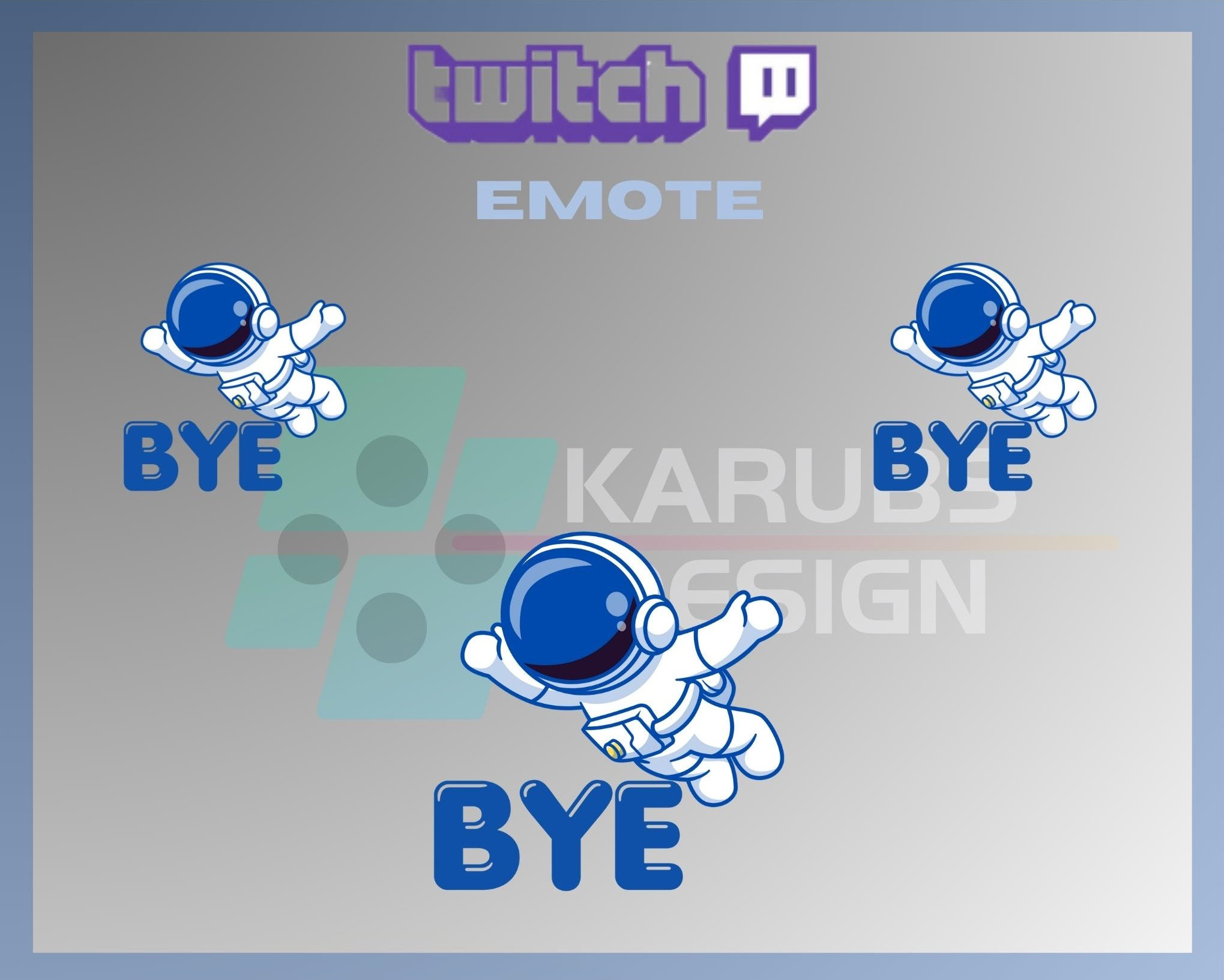 1 Twitch Emote, Astronaut Bye Emote, Spaceman Emote, Bye Emote ...