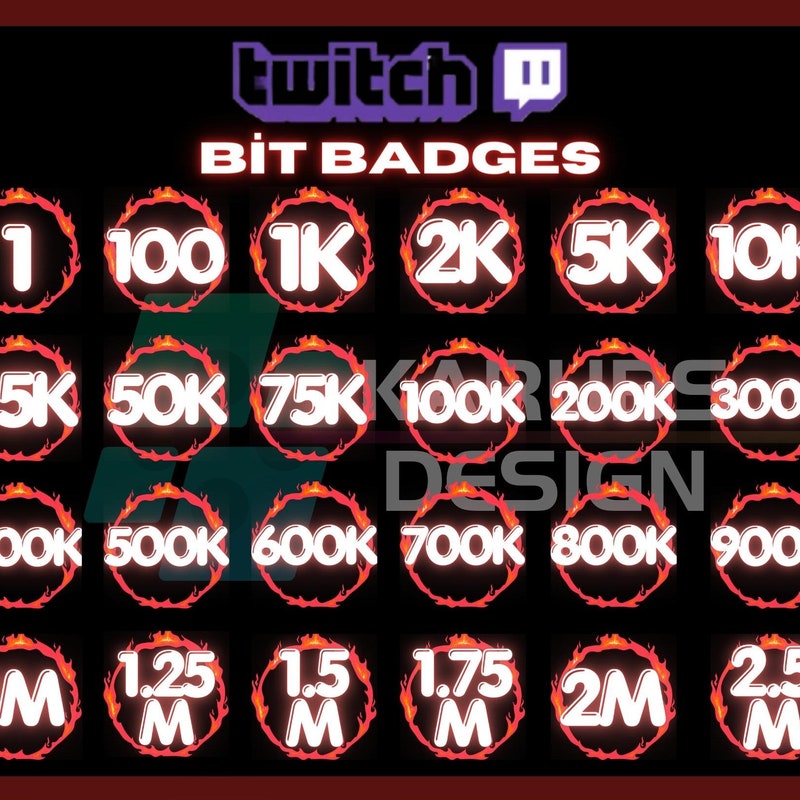 Twitch Bit Badges - Etsy