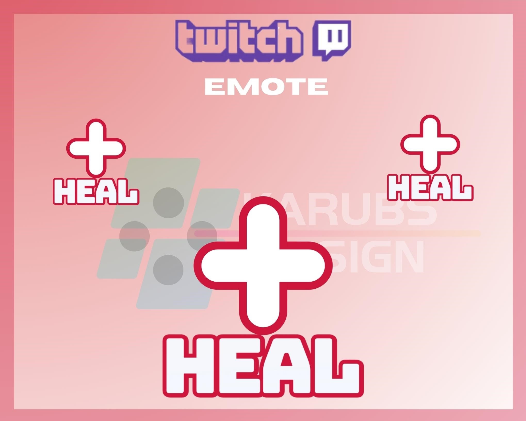 1 Twitch Emote, HEAL Emote, Healer Emote, Medic Emote, Heal Reminder ...