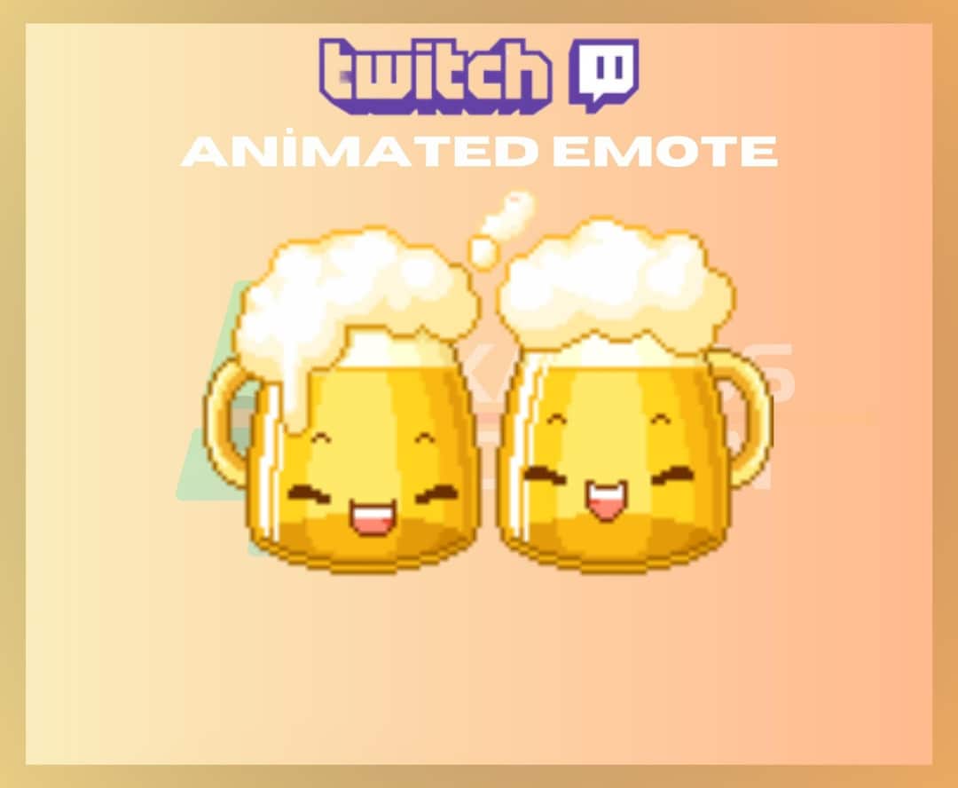 Animated Twitch Emote, Beer Emote, Cheers Emote, Drink up Emote, Refuel ...