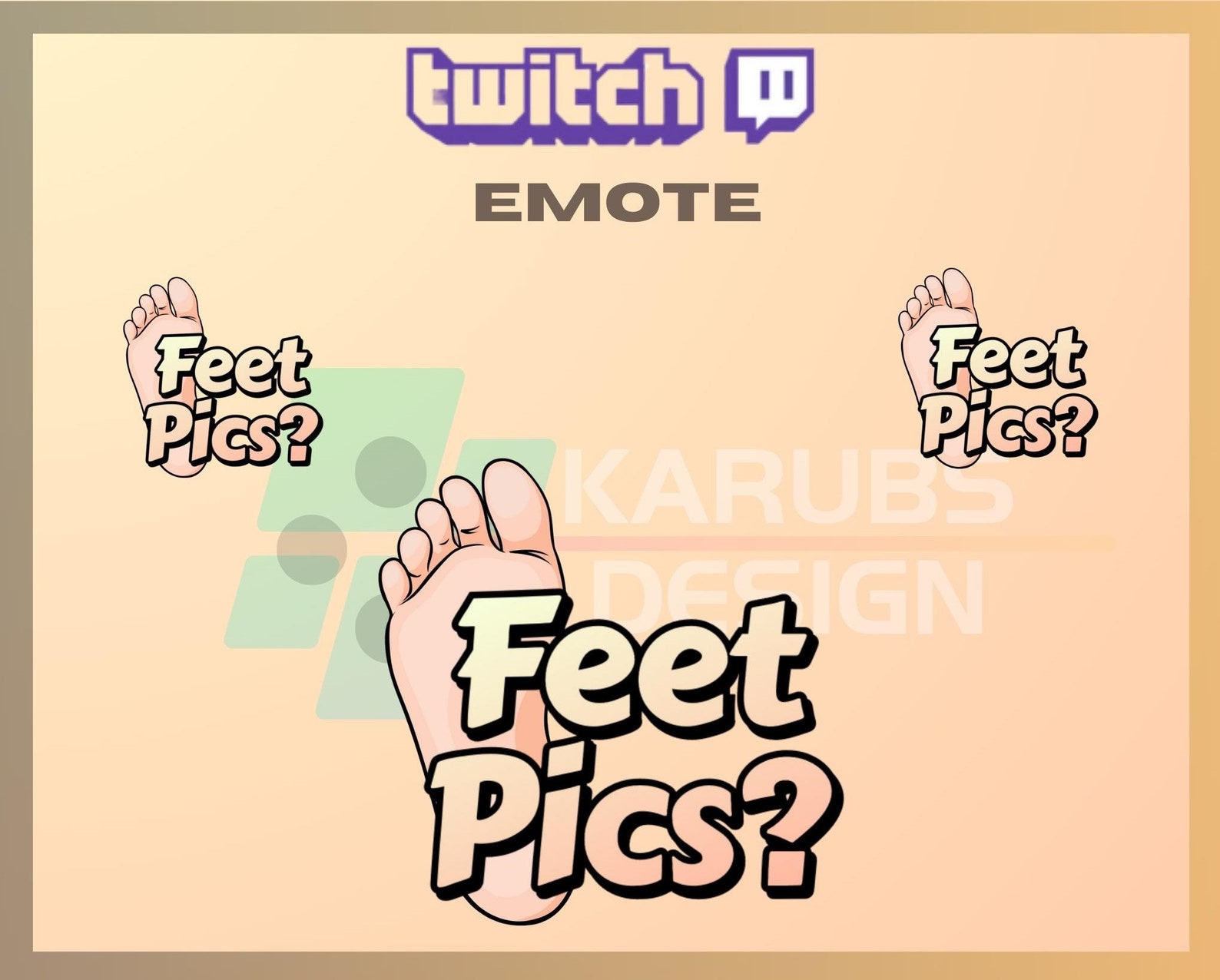 1 Emotes de Twitch, Emote de Twitch de pies, Emote divertido, Emote de ...
