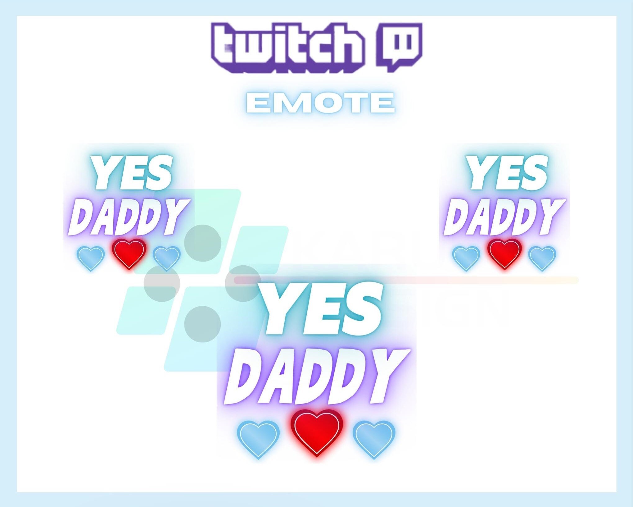1 Twitch Emote Yes Daddy Emote Neon Emote Purple Emote - Etsy