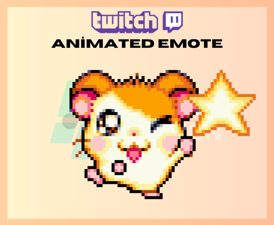 Animated Twitch, Kick Emote, Hamtaro Emote, Jumping Emote, Cute Emoji ...