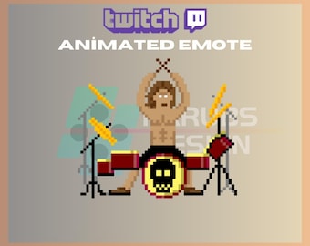 Animated Twitch, Kick Emote, Rocker Boy Emote, Rock Emote, Electro ...
