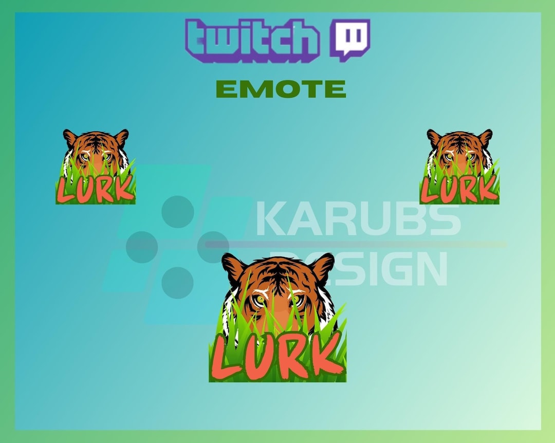 1 Twitch Emote, Lurk Tiger Emote, Lurk Emote, Tiger Emote, Community ...