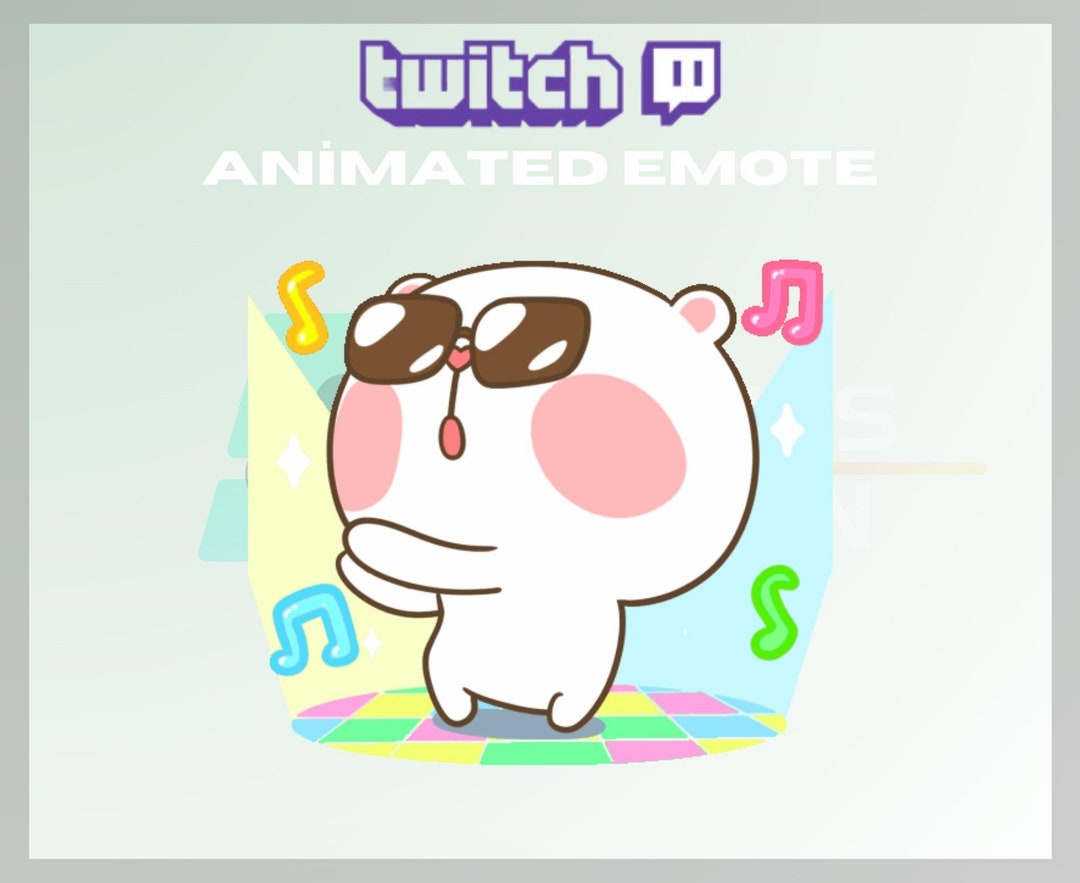 Animated Twitch, Kick Emote, Polar Bear Emote, Party Emote, Music Emote ...