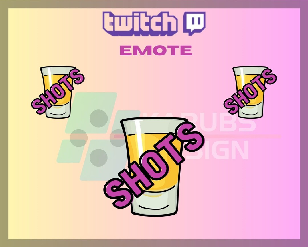 1 Twitch Emote, Pink Shots Emote, Community Emote, Alcohol Emote, Shots ...