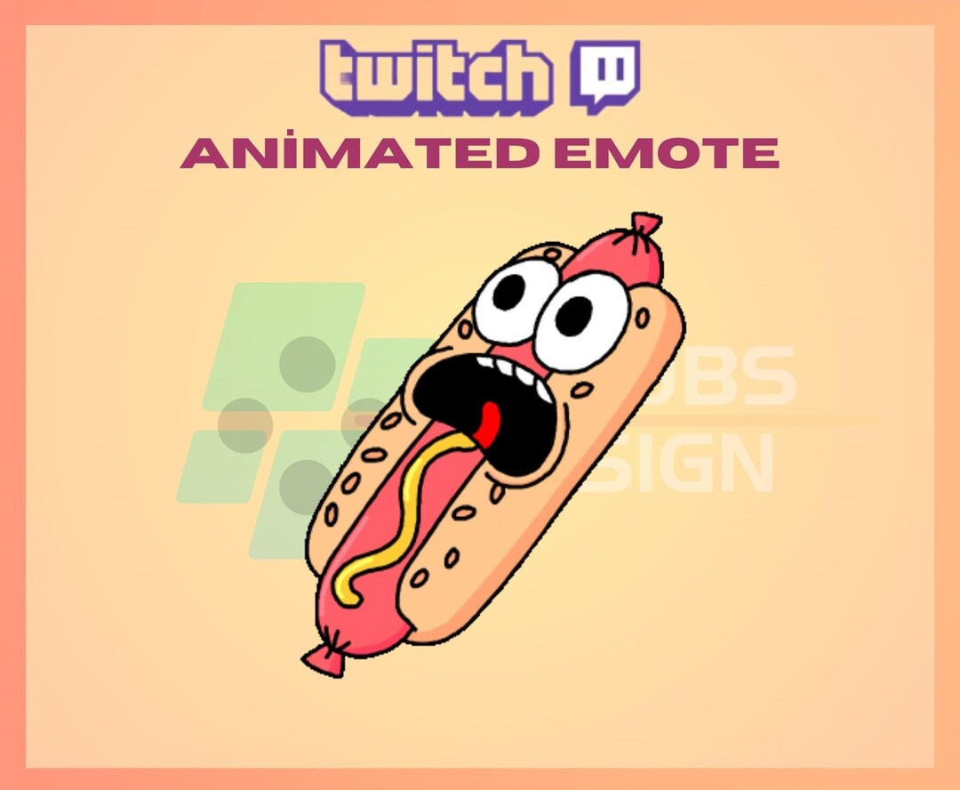 Animated Twitch, Kick Emote, Scared Hotdog Emote, Food Emote, Cute ...