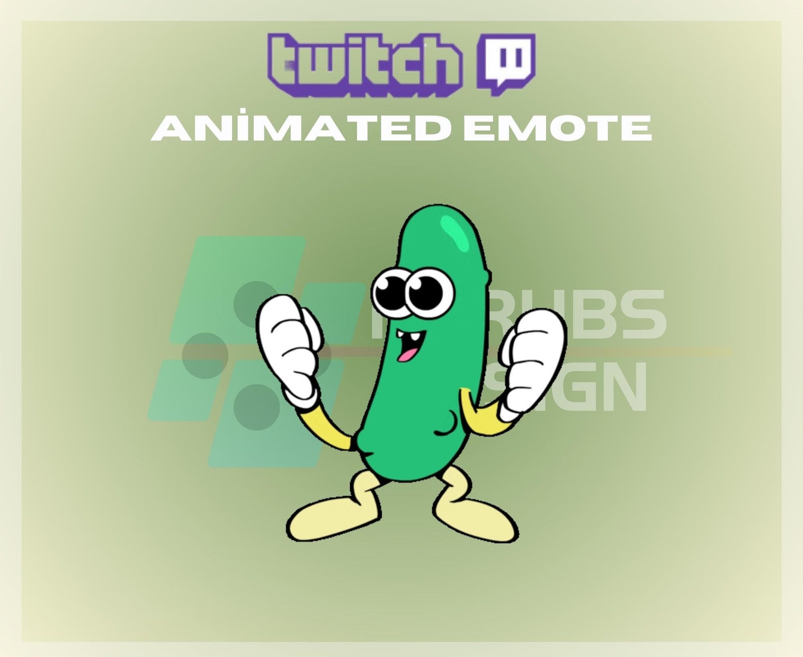 Animated Twitch Emote, Dancing Pickle Emote, Cute Emote, Dance Emote ...