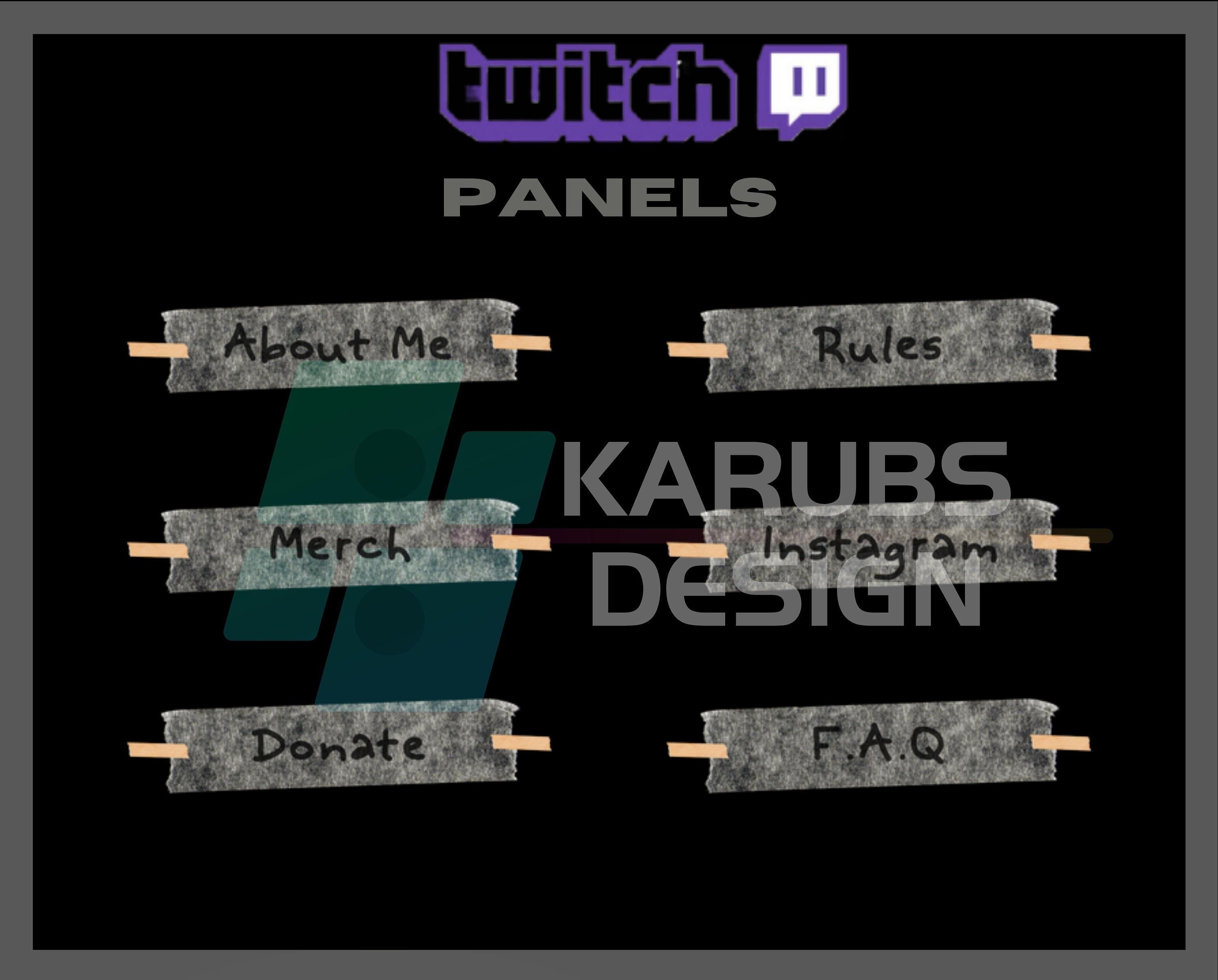 16x Twitch Panels Pack Paper Note Panels, Note Paper, Cute, İnteresting ...