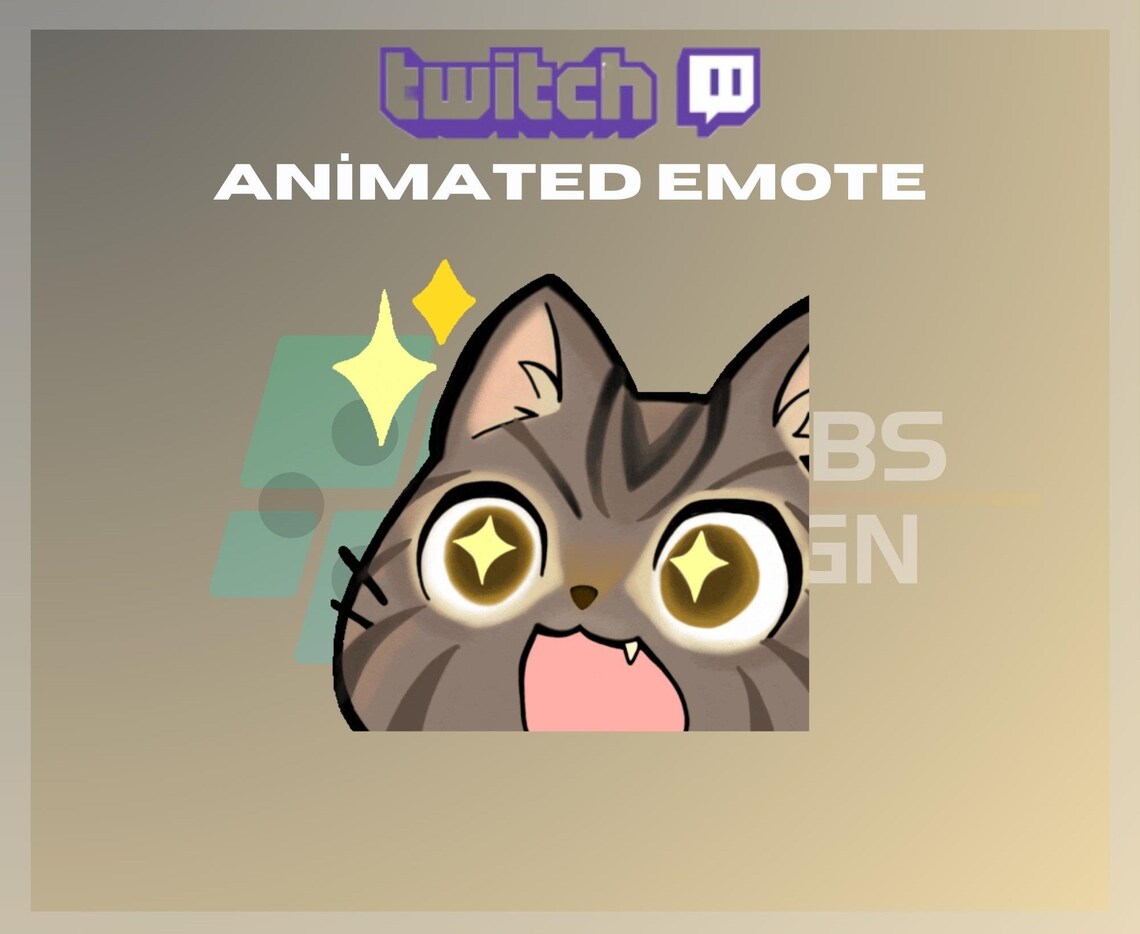 Animated Twitch Emote, Scared Cat Emote, Cute Emote, Animal Emote ...