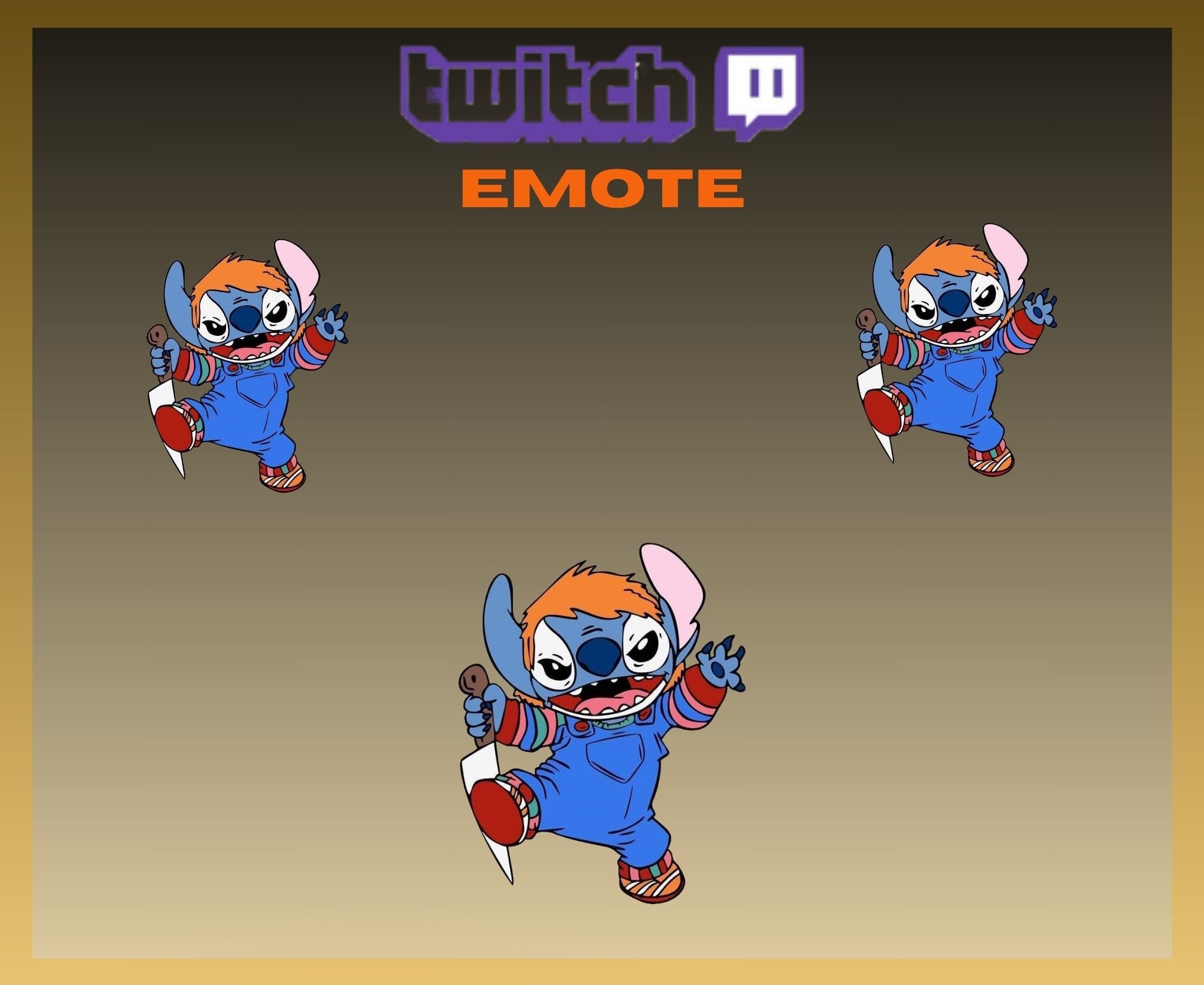 1 Twitch Emote, Cute Stitch Emote, Halloween Emote, Scary Stitch Emote ...
