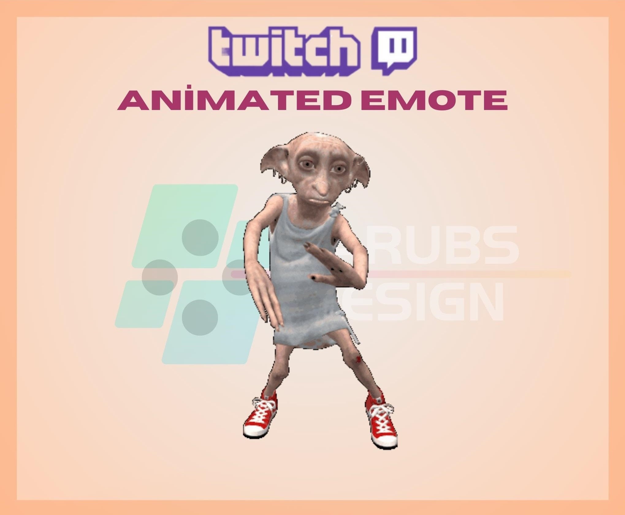 Animated Twitch Emote Dancing Dobby Emote Dance Emote Cute - Etsy