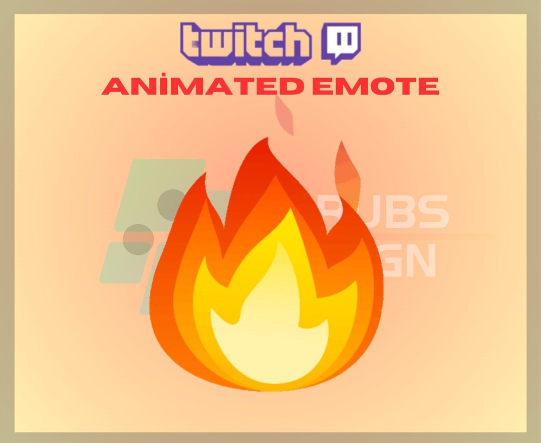 Animated Twitch, Kick Emote, Slow Burning Fire Emote, Fire Emote, Hot ...