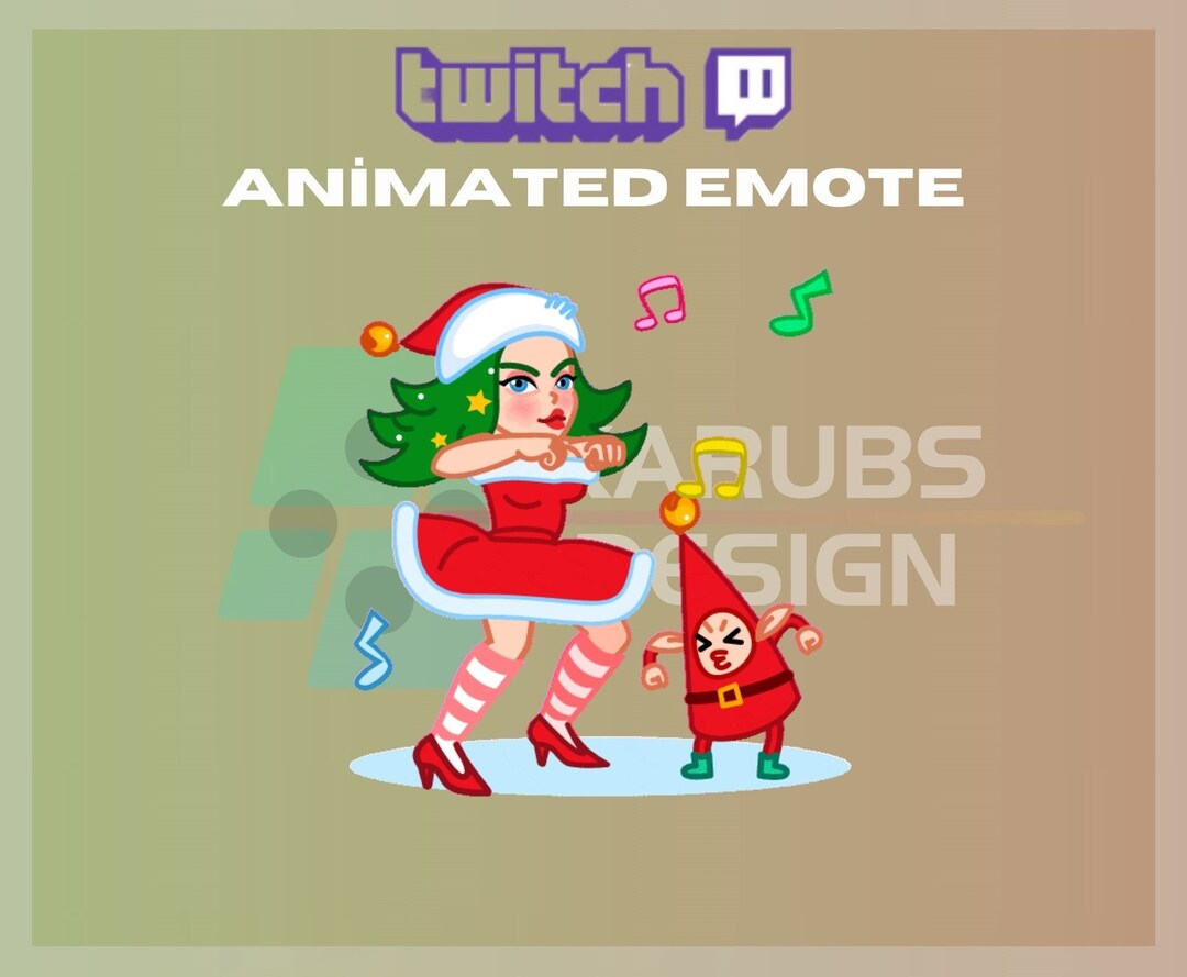 Animated Twitch, Kick Emote, Merry Christmas Emote, Girl Emote, Funny ...