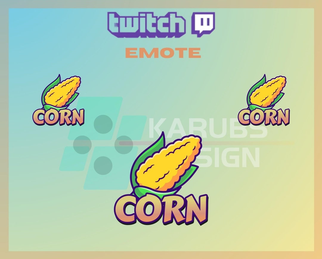 1 Twitch Emote, Corn Emote, Food Emote, Thanksgiving Emote, Community ...