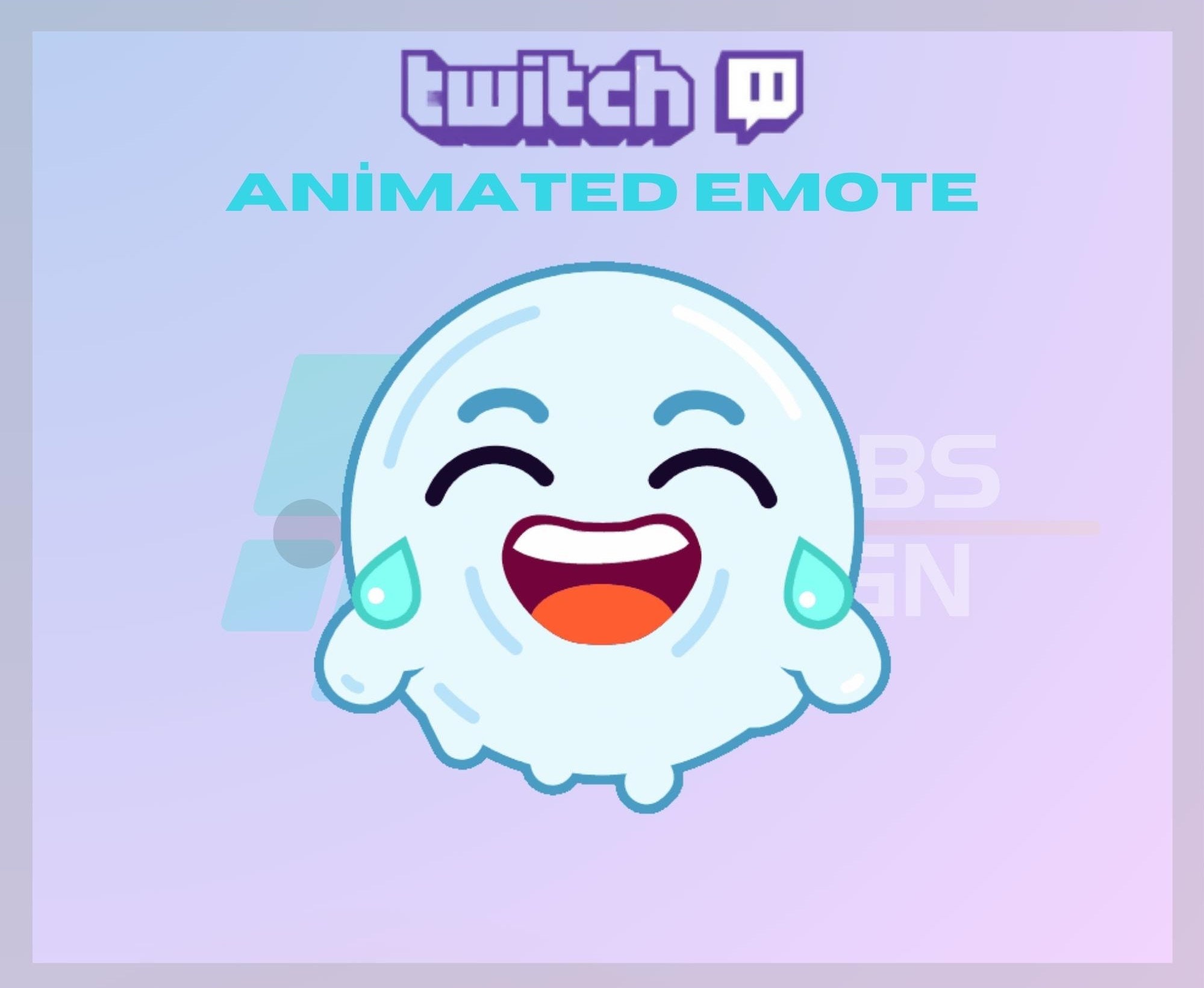 Animated Twitch Emote, Cute Ghost Emote, Lul Emote, Lol Emote, Laugh ...